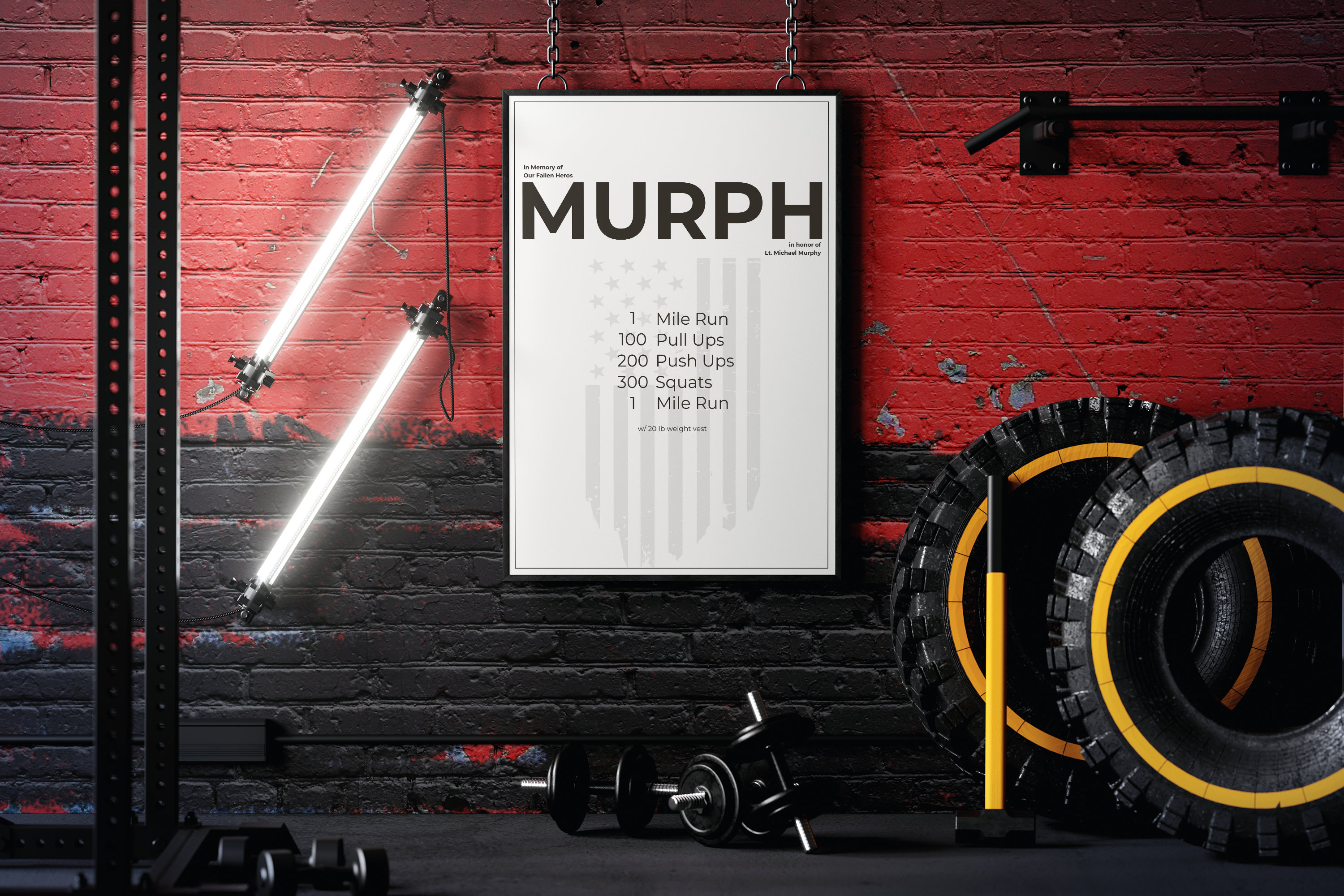 Crossfit Murph Hero Workout Poster | Digital Download | Crossfit Murph Poster | Crossfit Workout ...