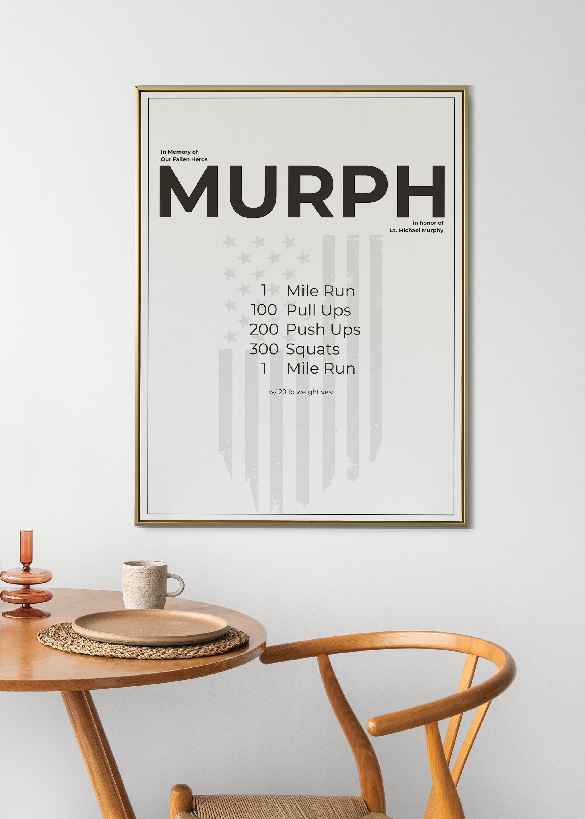 Crossfit Murph Hero Workout Poster | Digital Download | Crossfit Murph ...