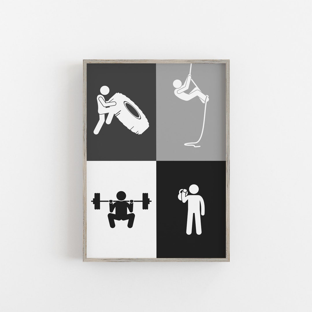 Crossfit Posters Crossfit Movements Poster Crossfit Exercise Poster ...