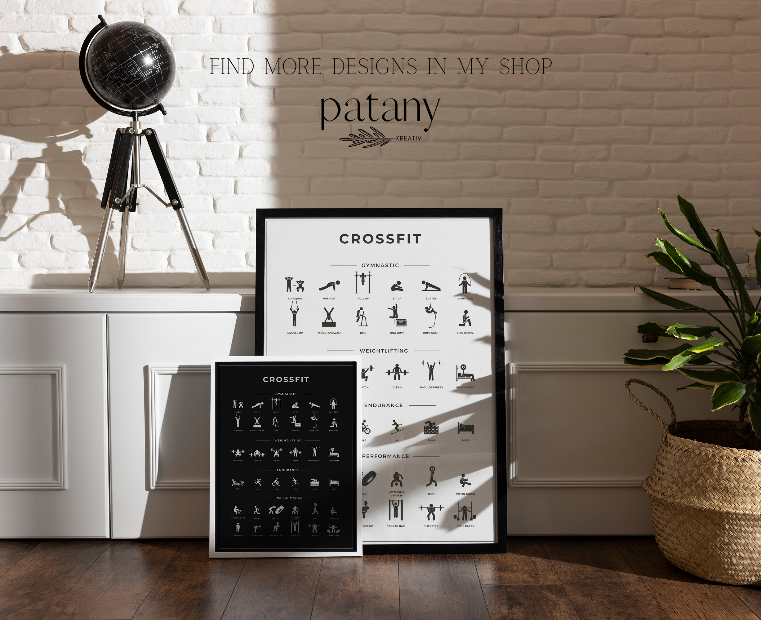 Crossfit Poster for Print Digital Download Crossfit training Areas ...