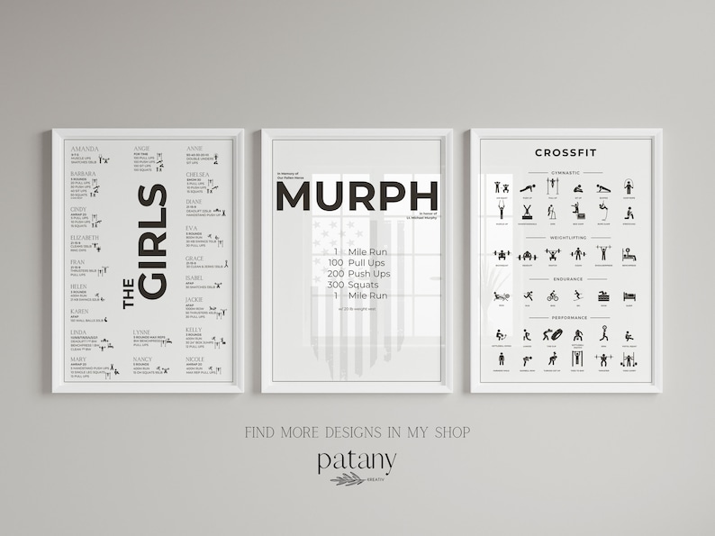 The Girls Crossfit Workouts Poster | Digital Download | Fitness Workout ...