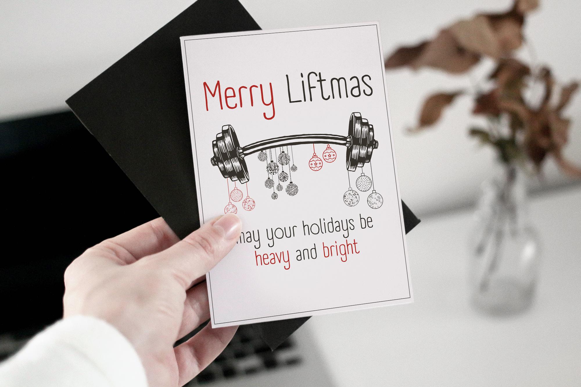 Gym Christmas Card | Digital Download | Fitness Christmas Card ...