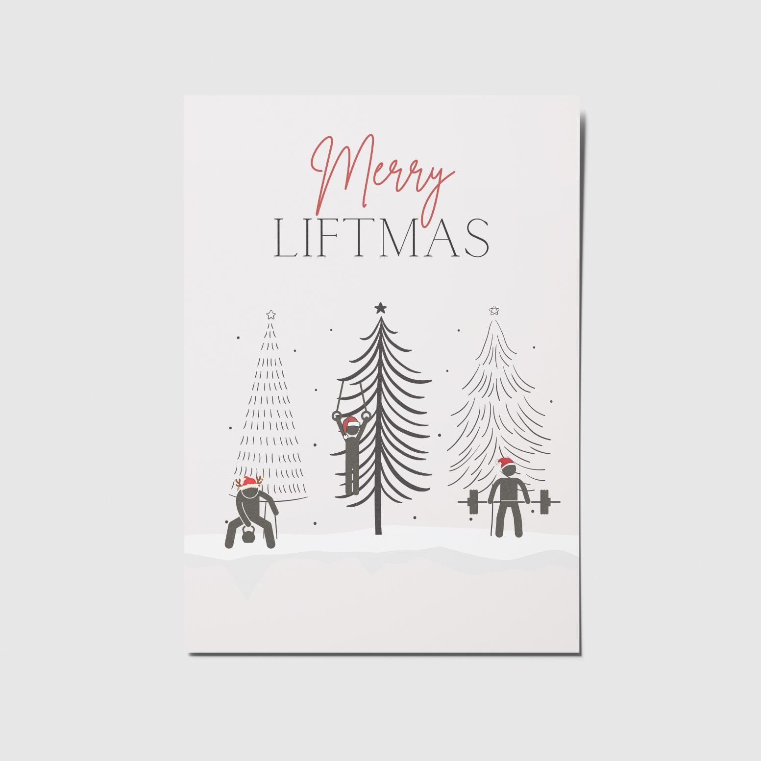 Gym Christmas Card | Digital Download | Fitness Christmas Card ...
