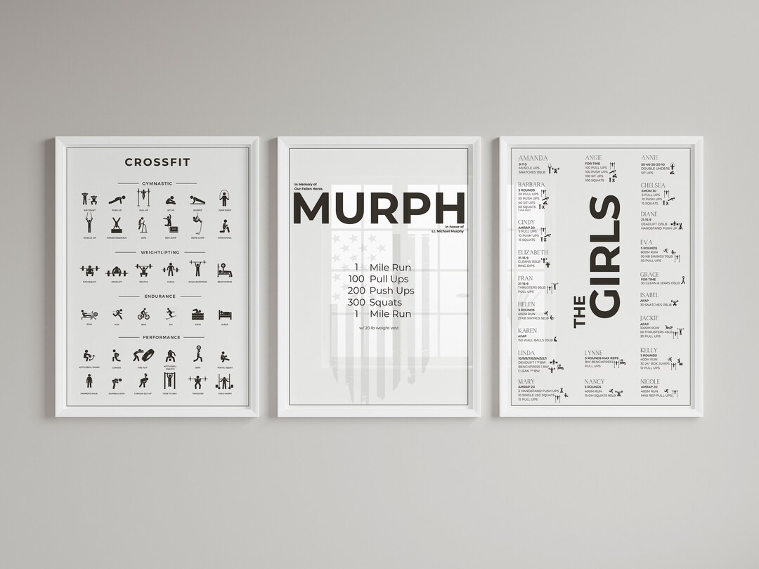 3 Crossfit Poster Bundle | Digital Download | Crossfit Posters PDF ...