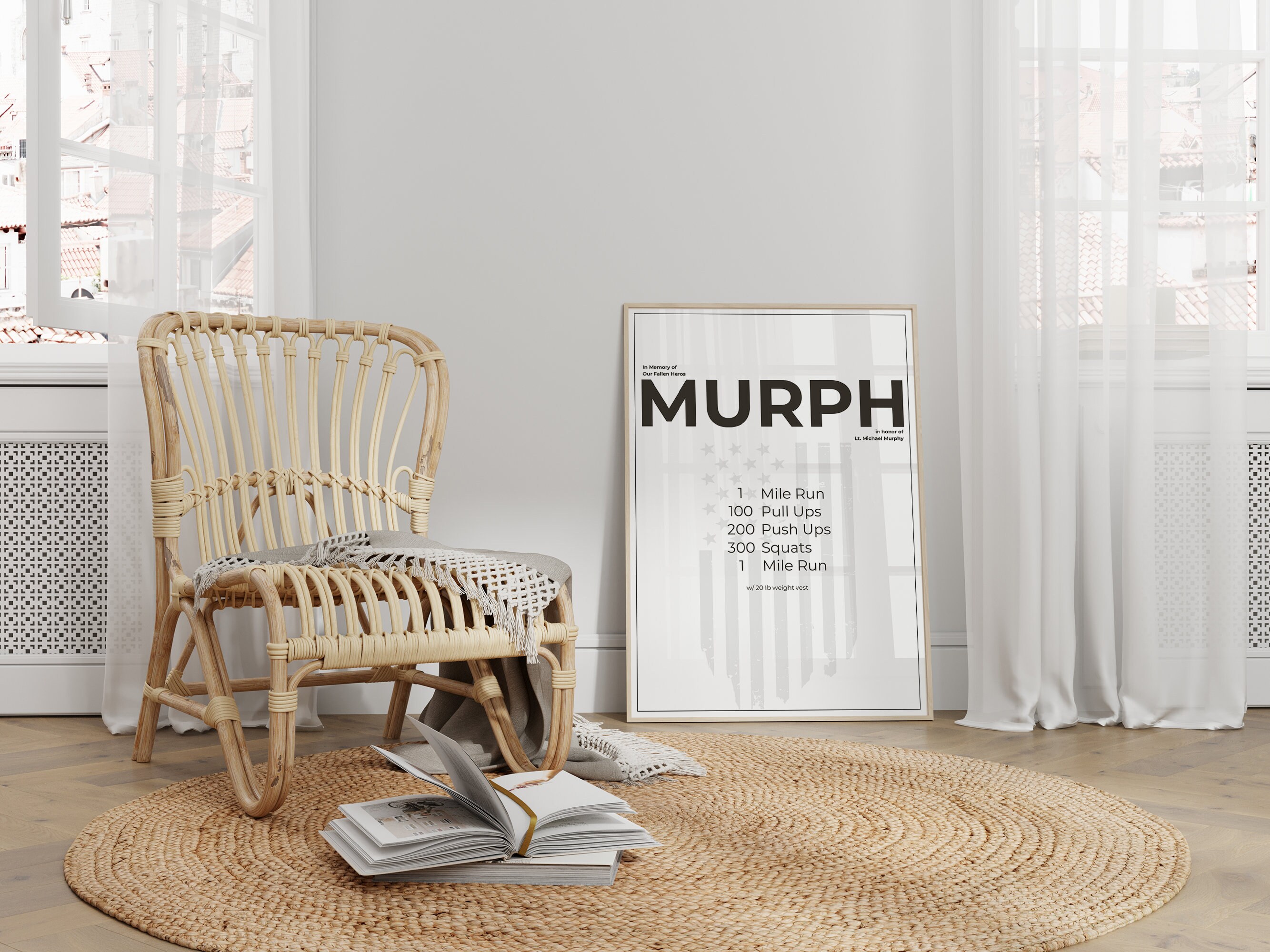 Crossfit Murph Hero Workout Poster | Digital Download | Crossfit Murph ...