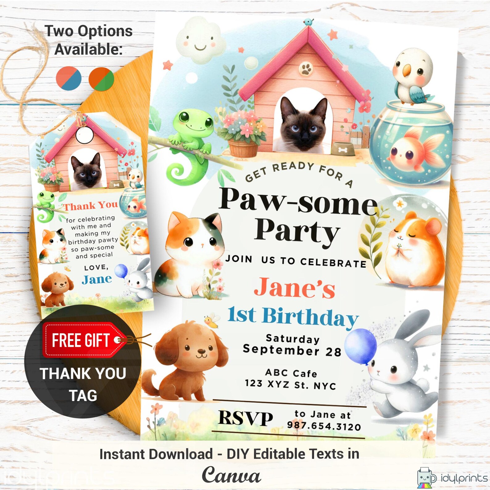 Editable Birthday Party Invitation Template, Pet Birthday Invitations ...