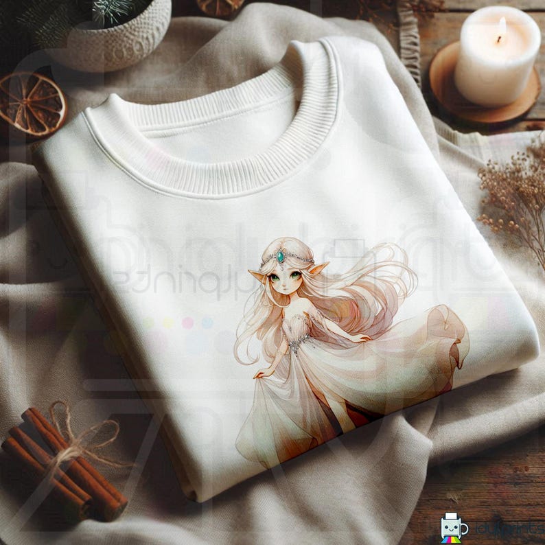Fantasy Elf Princess Watercolor Clipart, 10 JPG 300 DPI Printable ...