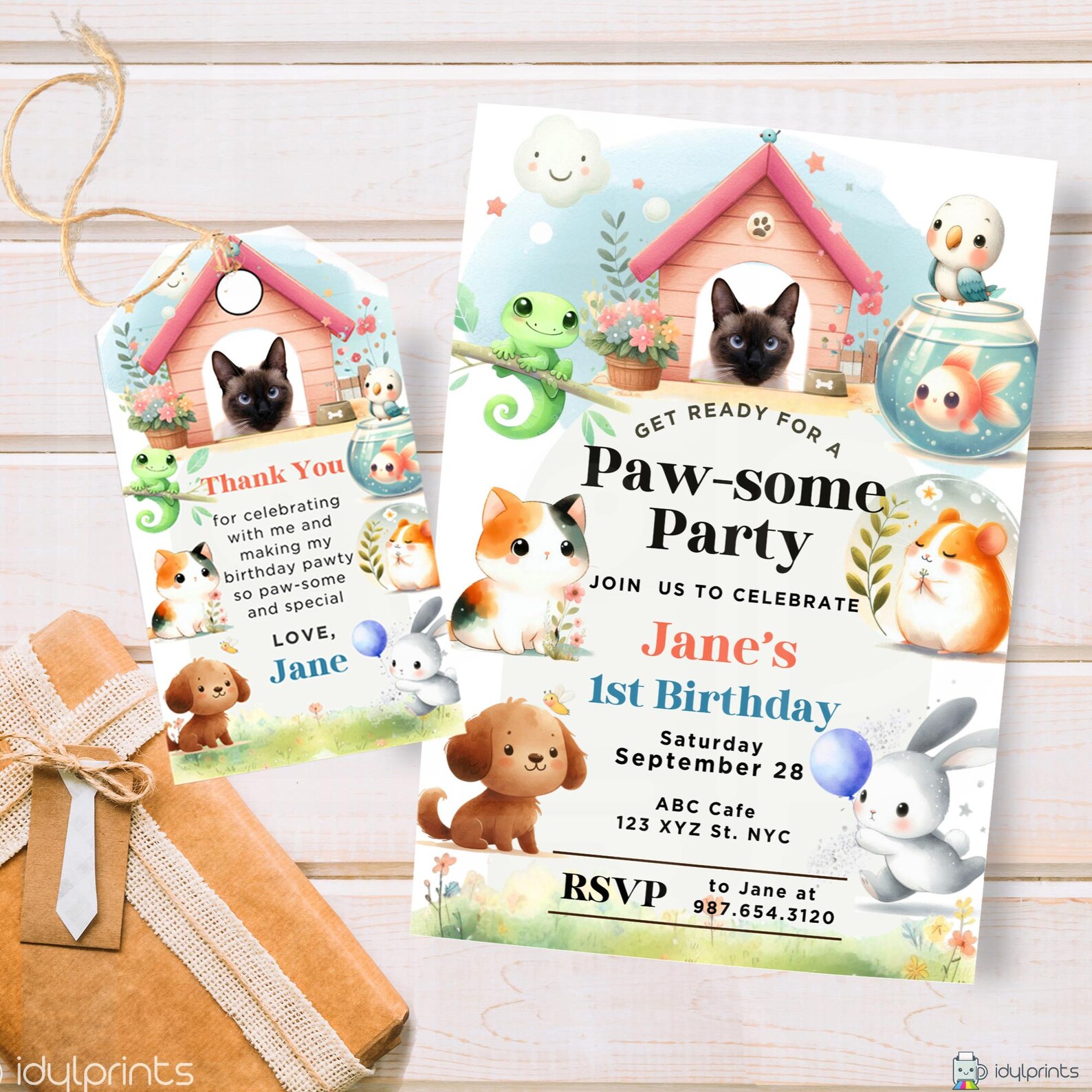 Editable Birthday Party Invitation Template, Pet Birthday Invitations ...