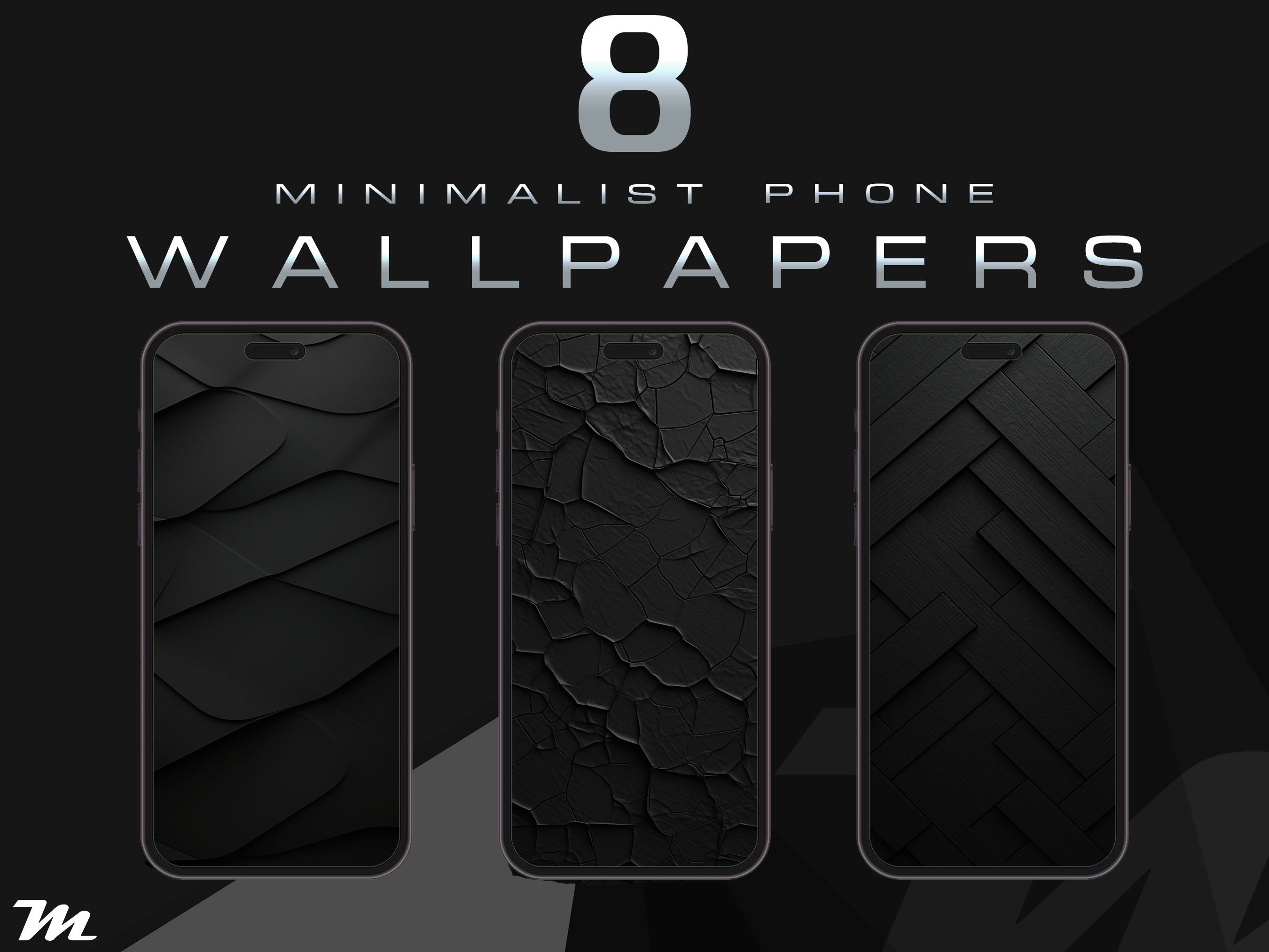 Minimalist Black Texture High-quality Custom Phone Wallpapers, iPhone ...