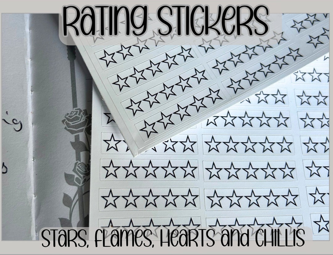 Rating Sticker Sheet, Stars Rating Spice Rating Tear Book Review ...