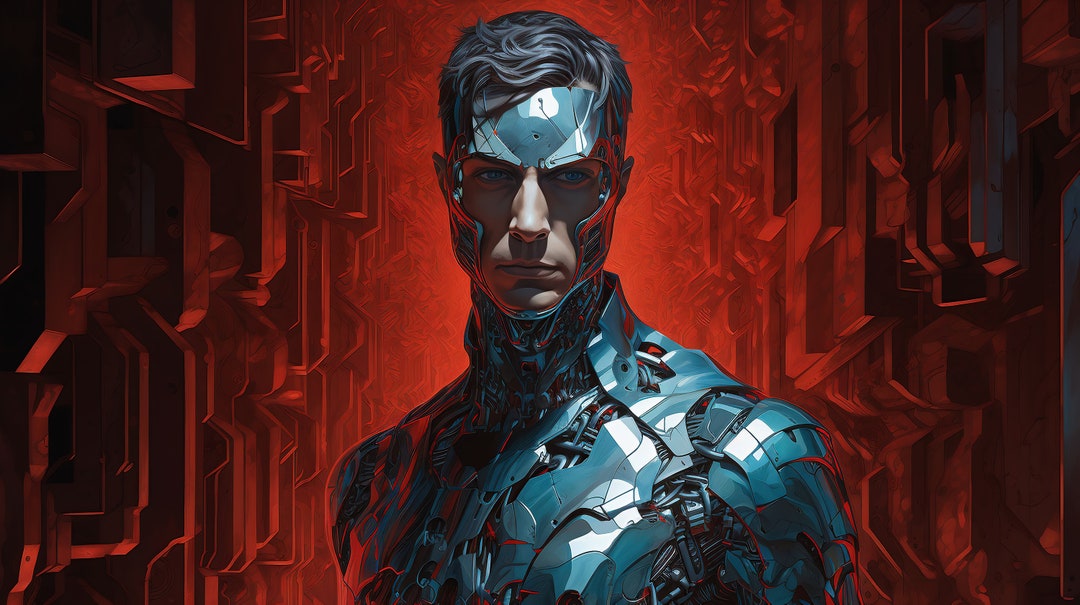 3 Sci-fi Character Wall Print Variants Human Cyborg Villian Antagonist ...