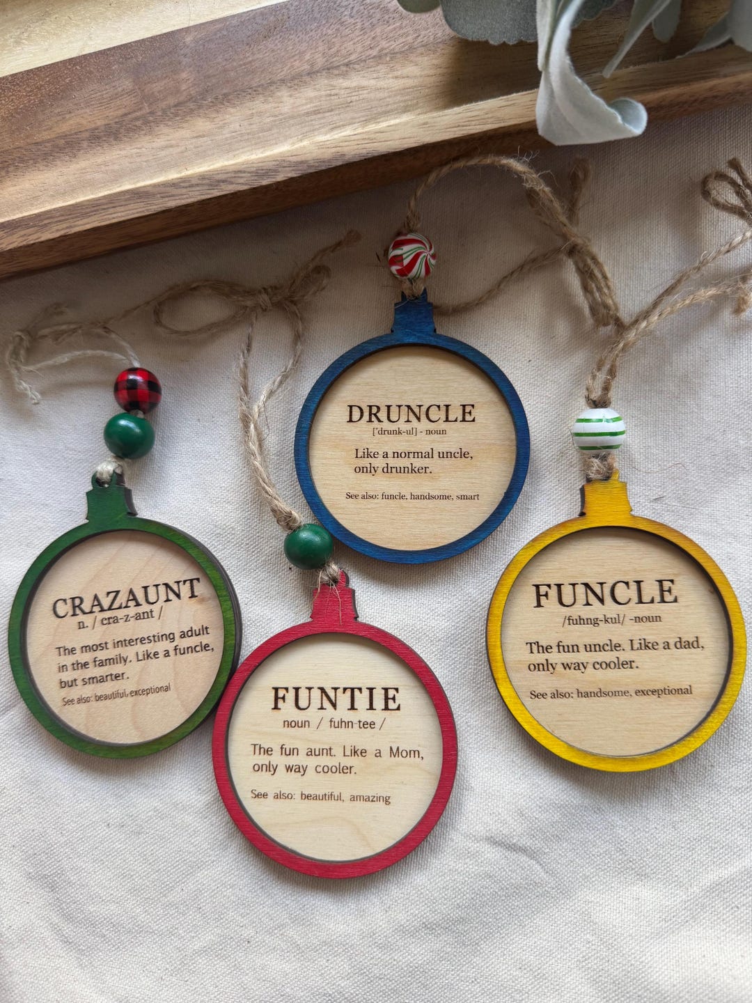 Set of Funny Family Christmas Ornaments Druncle Ornament Funcle ...