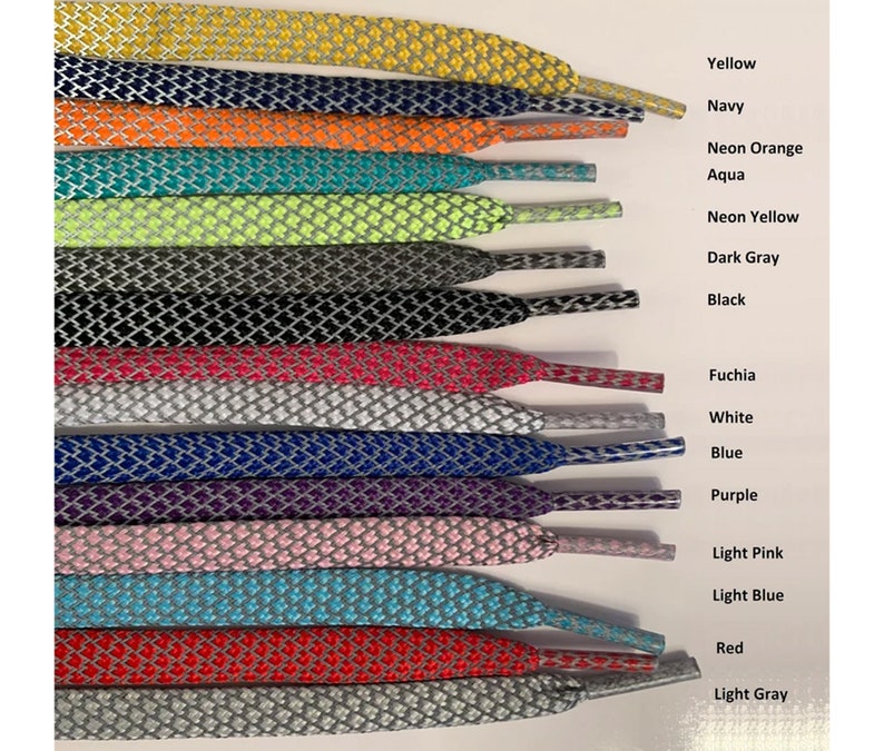 Pair of Round or Flat Reflective Sneaker Shoelaces - Etsy