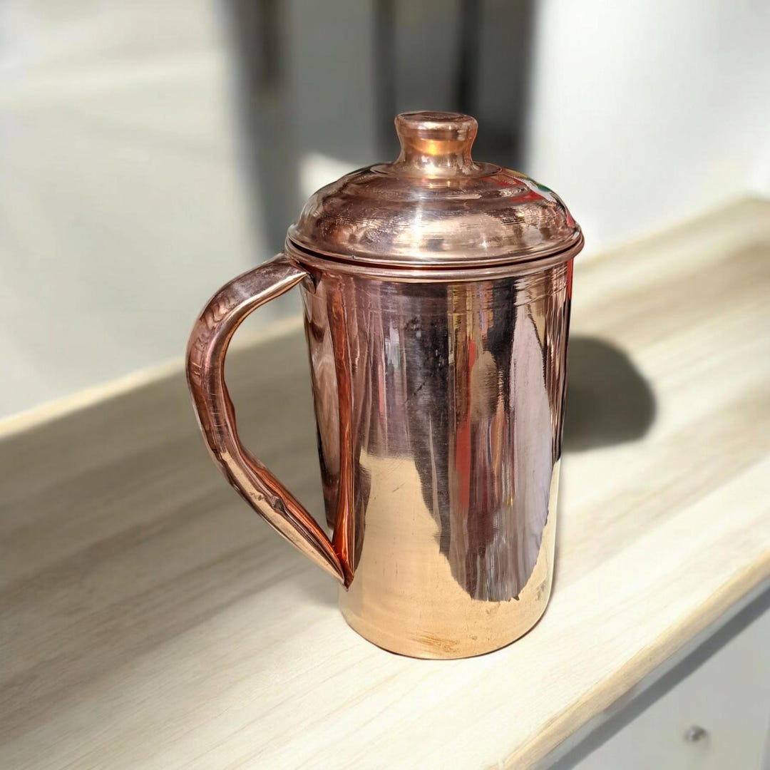 Pure Plain Copper Water Jug, Luxury Copper Mug, Yoga Water Jug ...