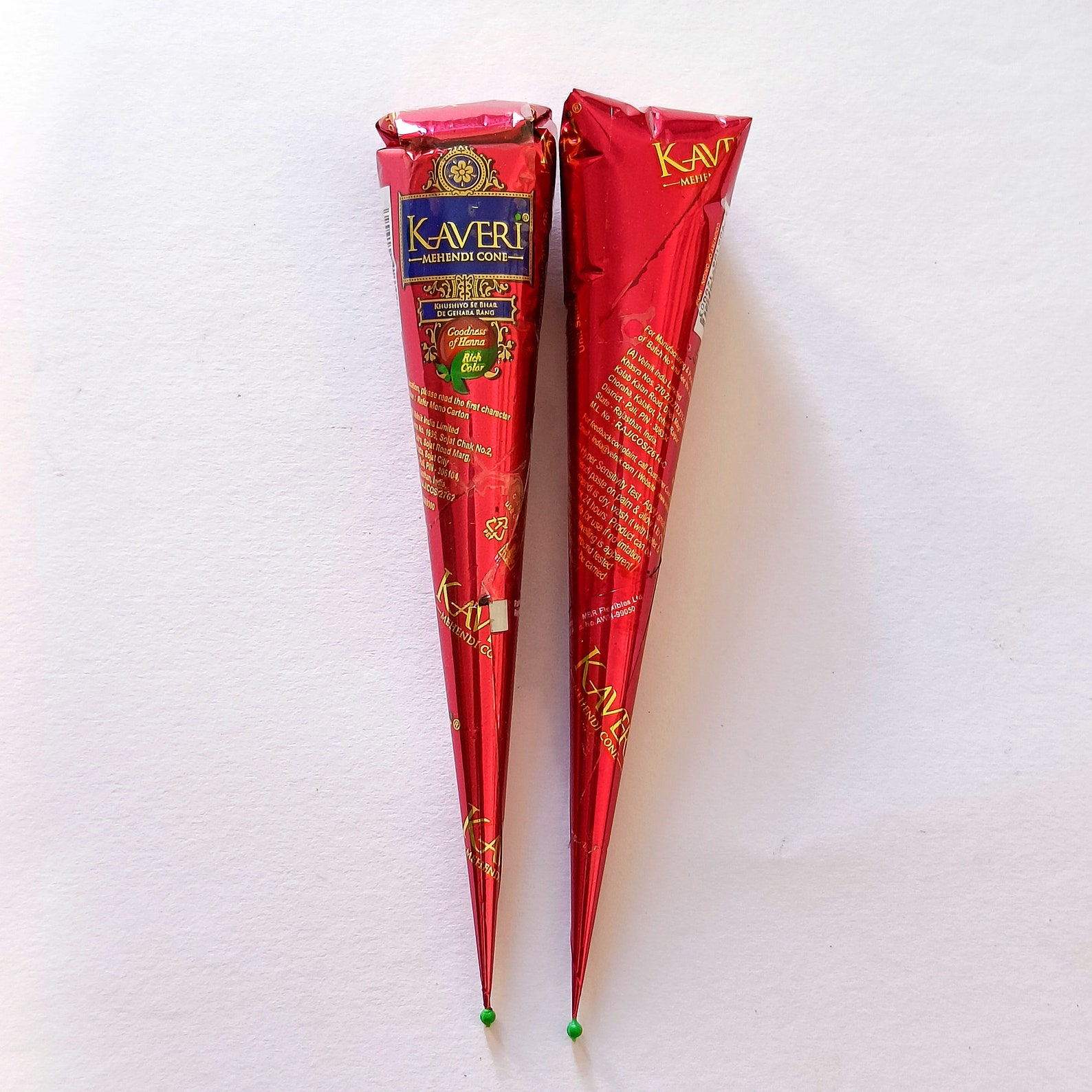 Pure Herbal Henna Cones, Kaveri Mehandi Cones Temporary Tattoo Body Art ...