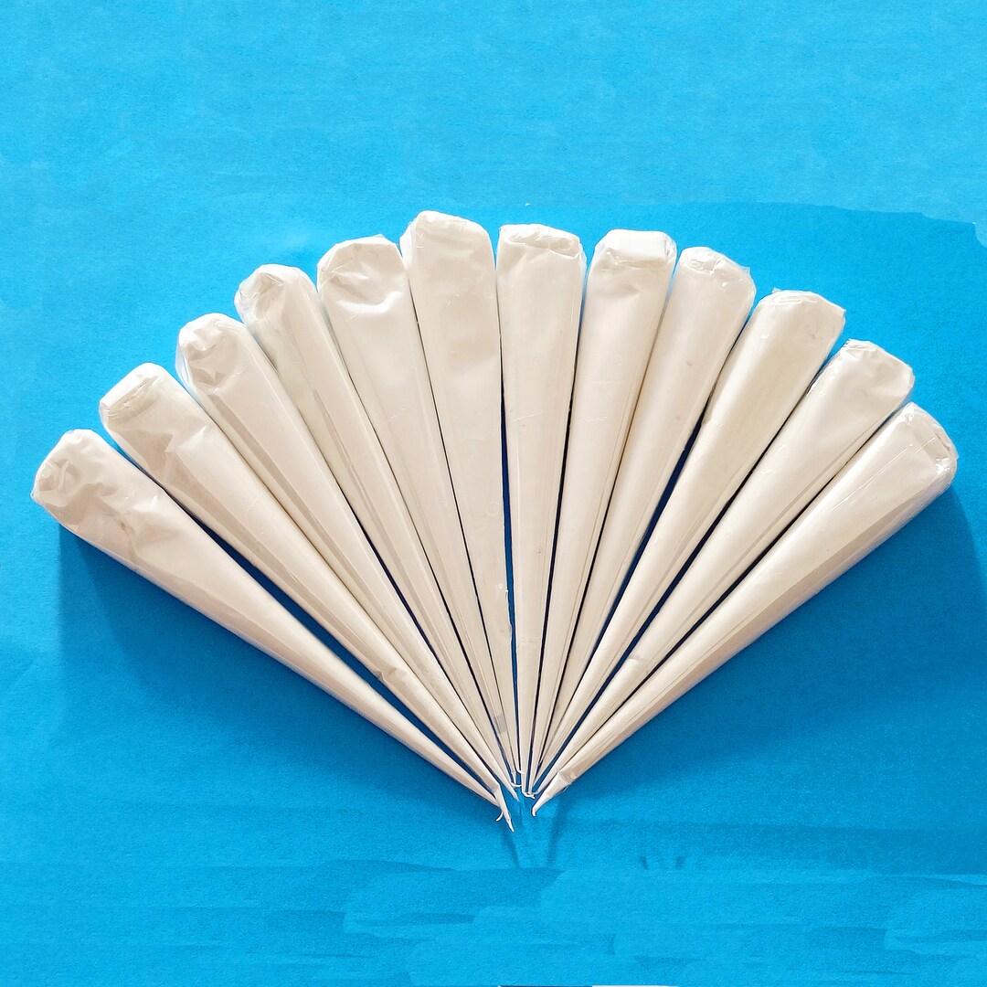 12 Pieces Pure White Ceramic Cones for Arts & Crafts, Lippan Art ...