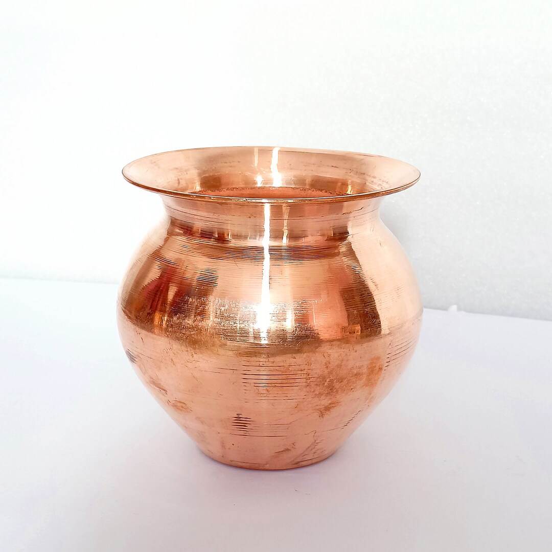 500ml Pure Copper Water Kalash, Luxury Copper Lota, Copper Water Kalash ...