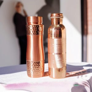 Pure 100% Copper Water Bottle, Luxury Copper Bottle, Yoga Bottle ...