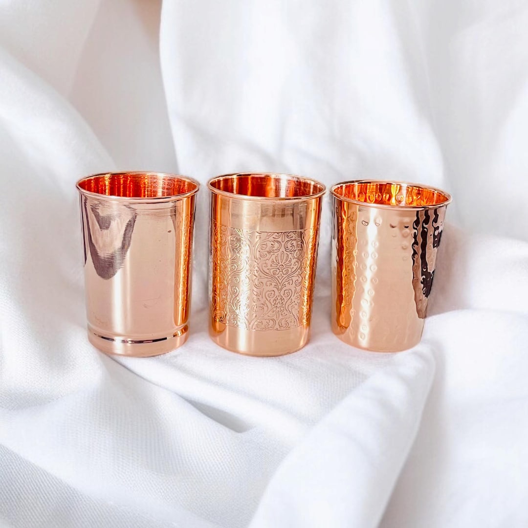 Pure Copper Water Cup, Plain Luxury Copper Mug, Copper Glass, Handmade ...