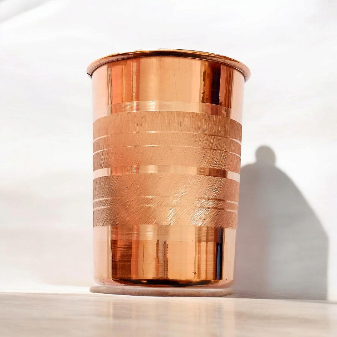 Pure Copper Water Cup, Plain Luxury Copper Mug, Copper Glass, Handmade ...
