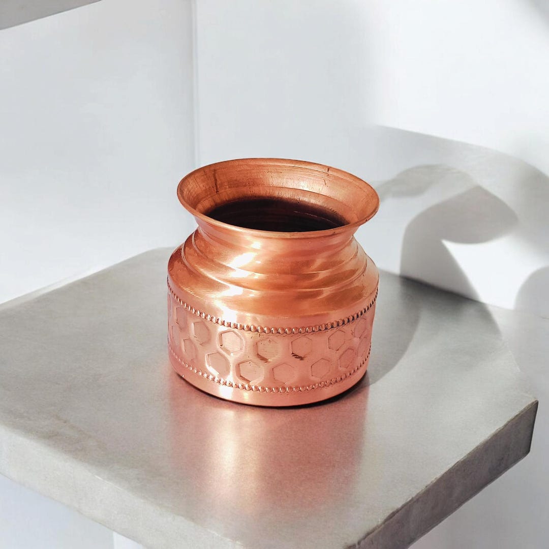 400ml Pure Copper Water Kalash , Luxury Copper Lota, Copper Water ...