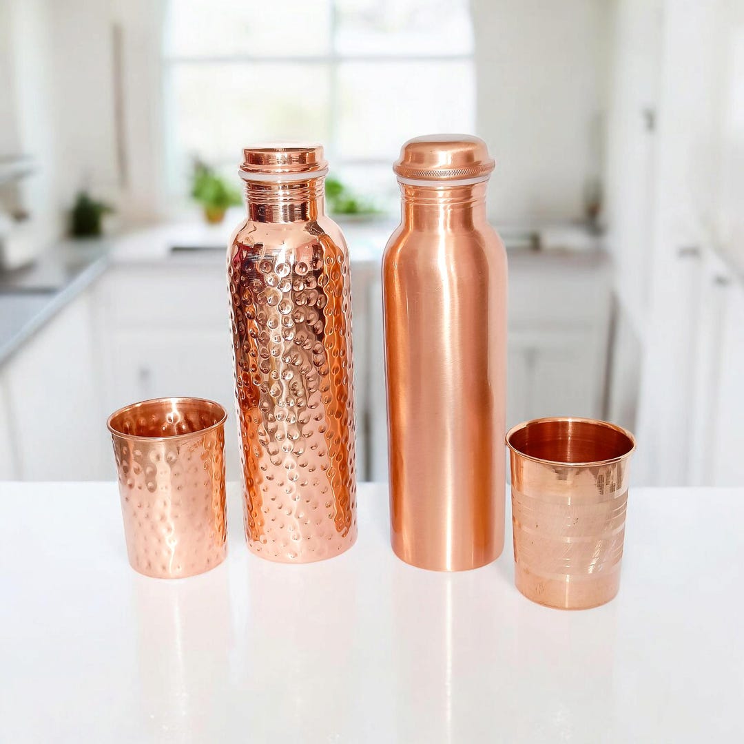 Pure Copper Water Bottle, Luxury Copper Bottle, Yoga Bottle, Handmade ...