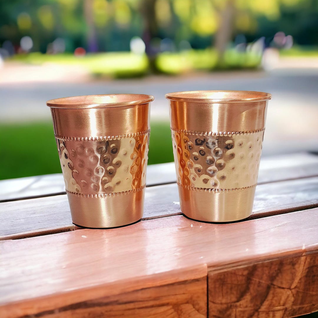 Pure Copper Water Cup, Plain Luxury Copper Mug, Copper Glass, Handmade ...