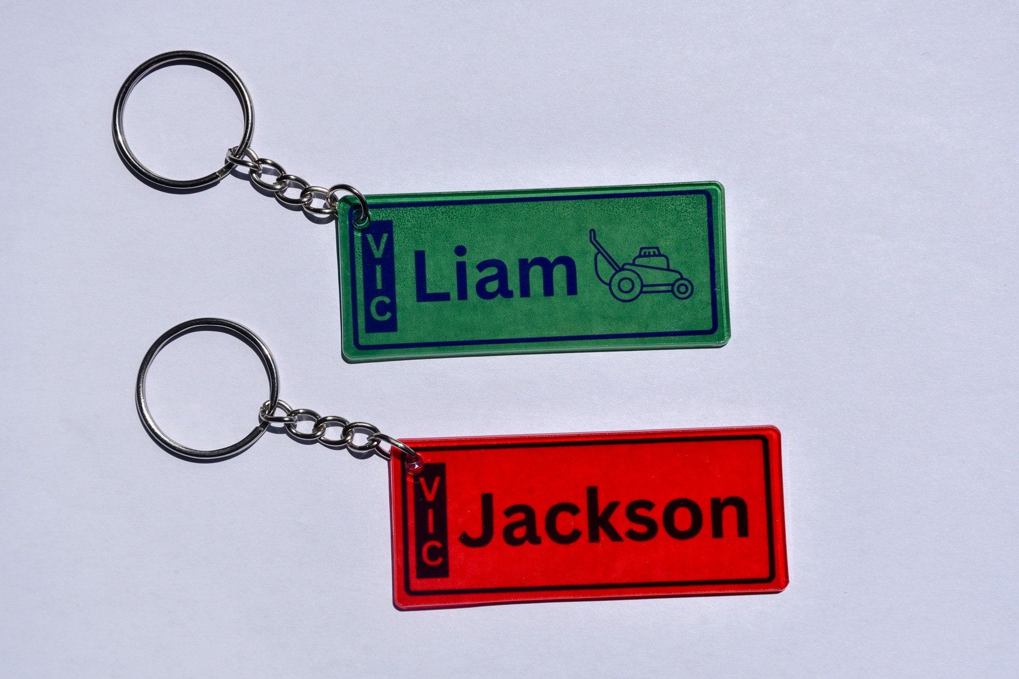 Personalized Kids Acrylic License Plate Name Keychain - Perfect Bag Tag ...