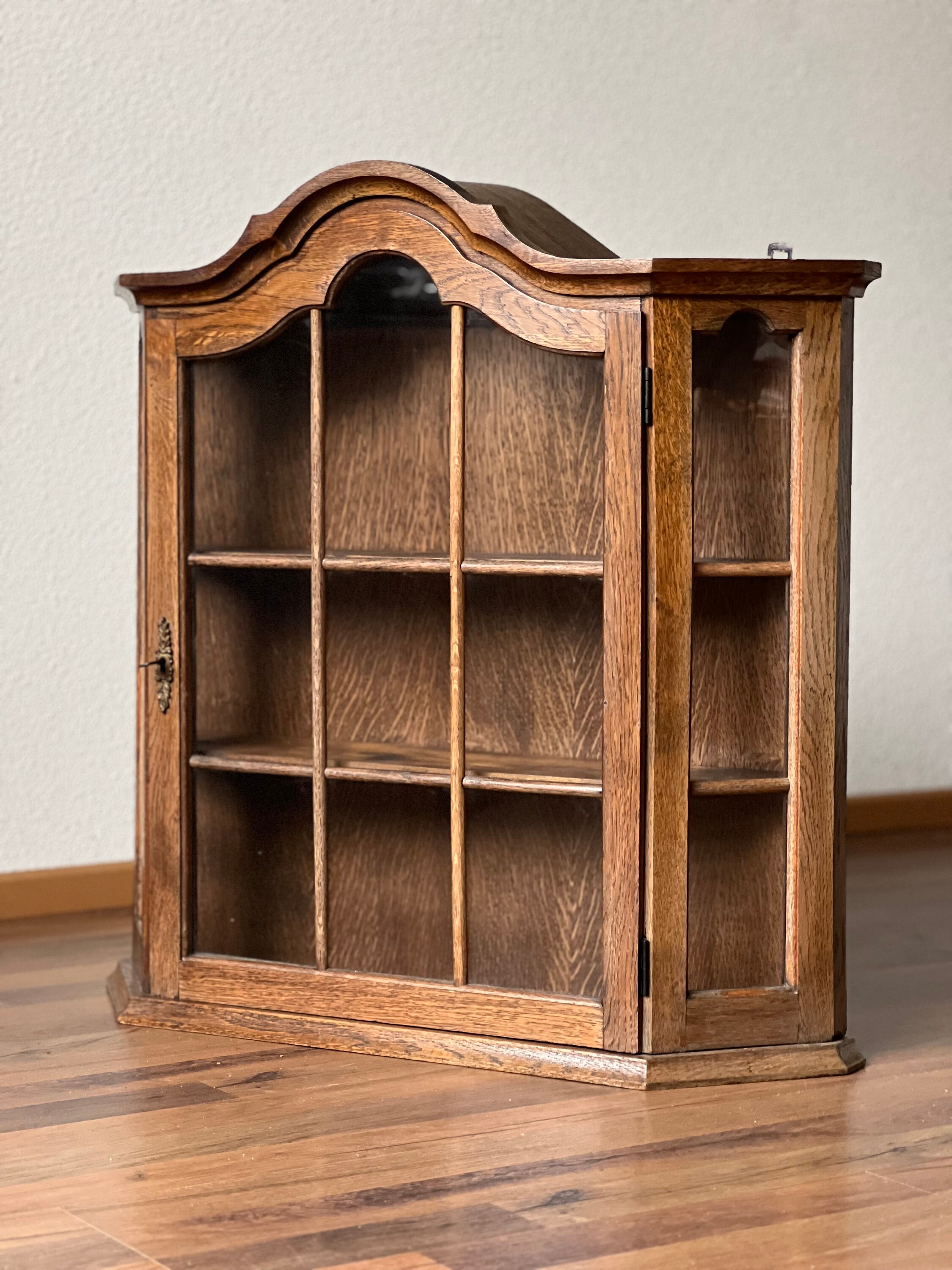 Antique Apothecary Chest With Glass Window, Old Wooden Display Case ...