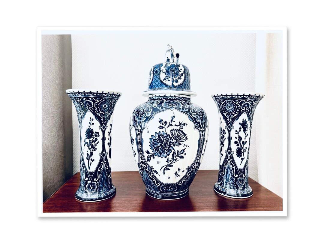 XL Vintage DELFT Blue Set BOCH Belgium Royal Sphinx - Etsy