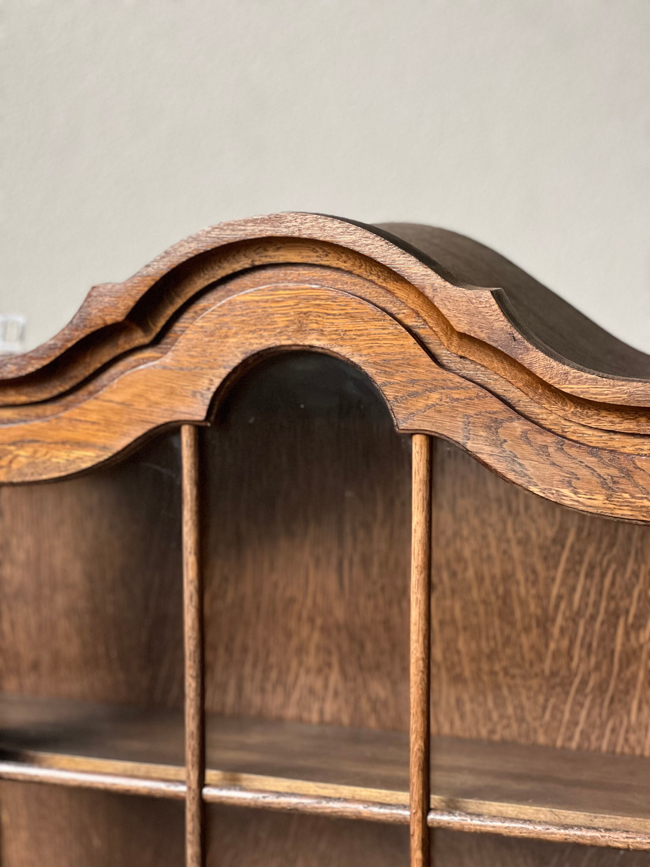 Antique Apothecary Chest With Glass Window, Old Wooden Display Case ...