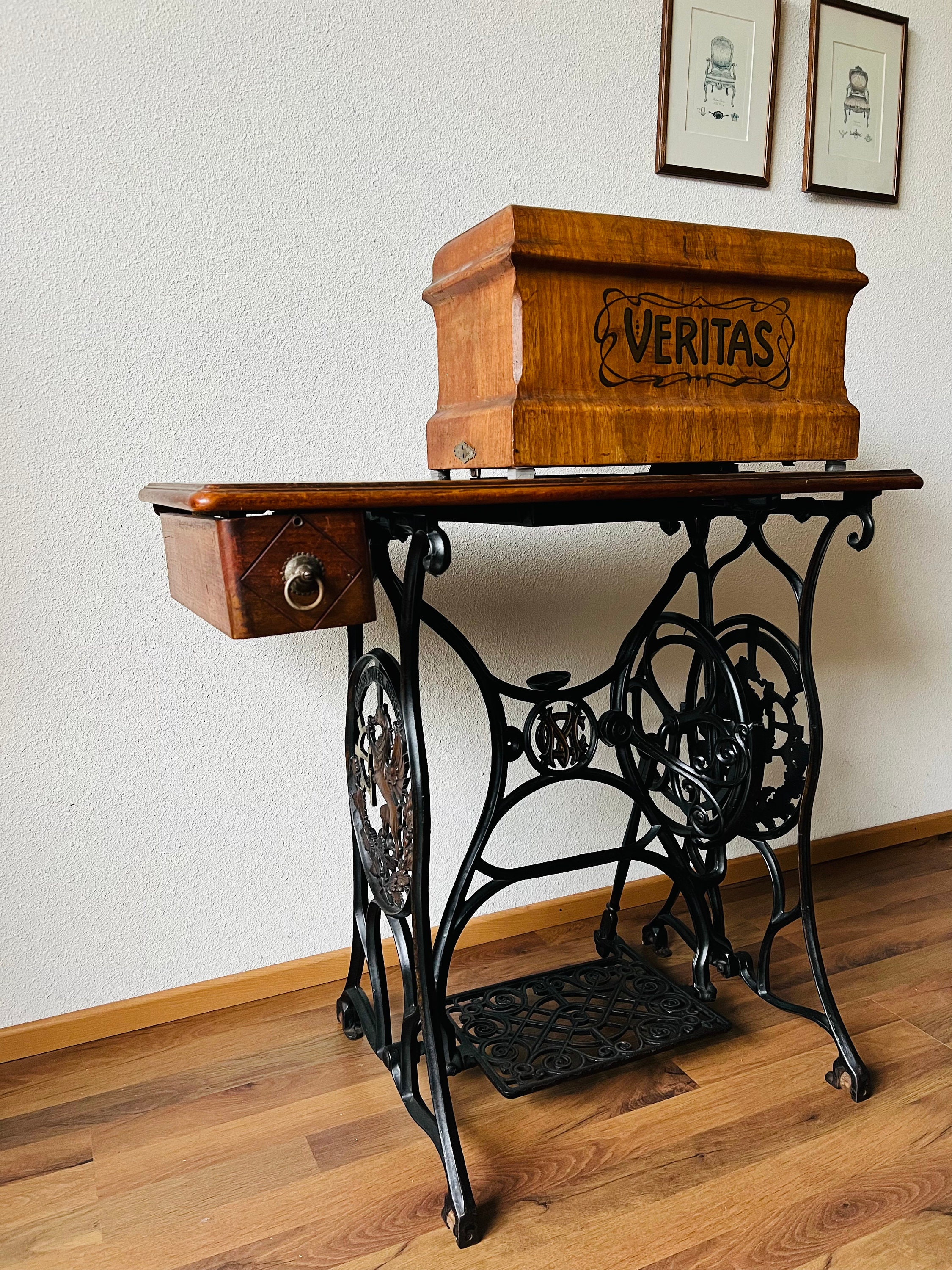 Vintage Clemens Muller Dresden VERITAS Antique Sewing Machine - Etsy