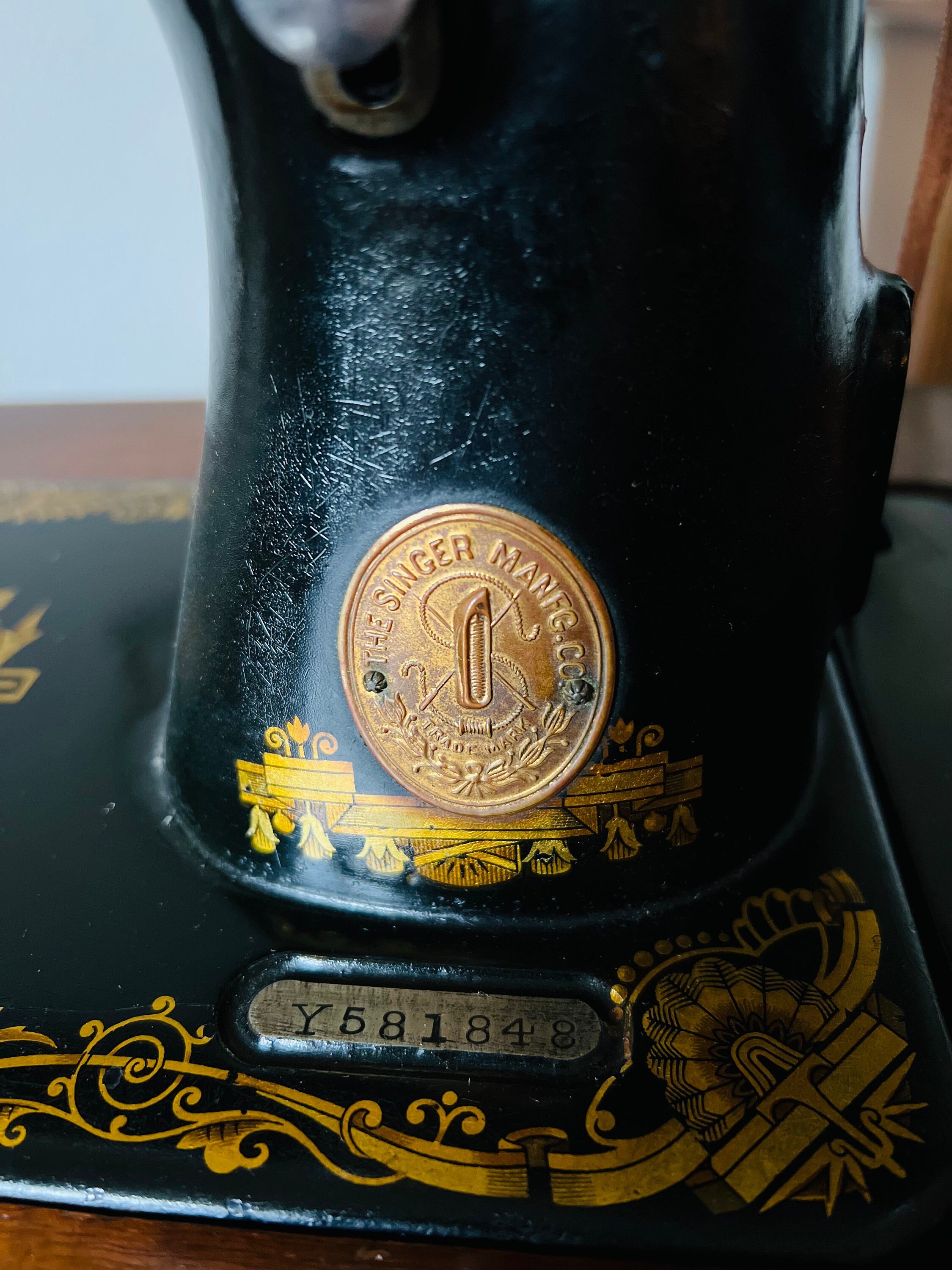 1920 Singer Model 15K Sphinx Singer 15, Antique SINGER Sewing Machine ...