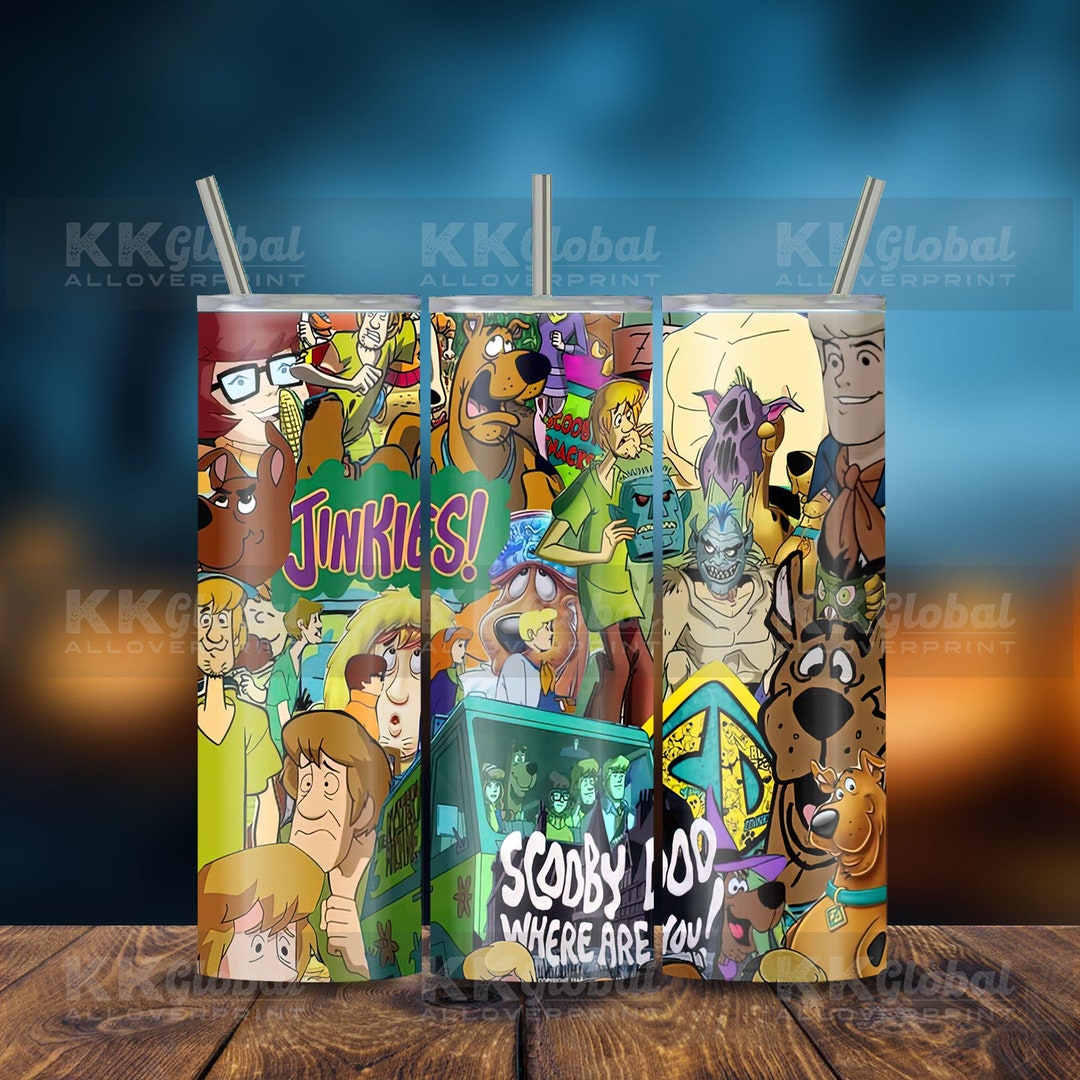 Scooby Doo PNG for 20oz Skinny Tumbler Wrap Tumbler PNG - Etsy