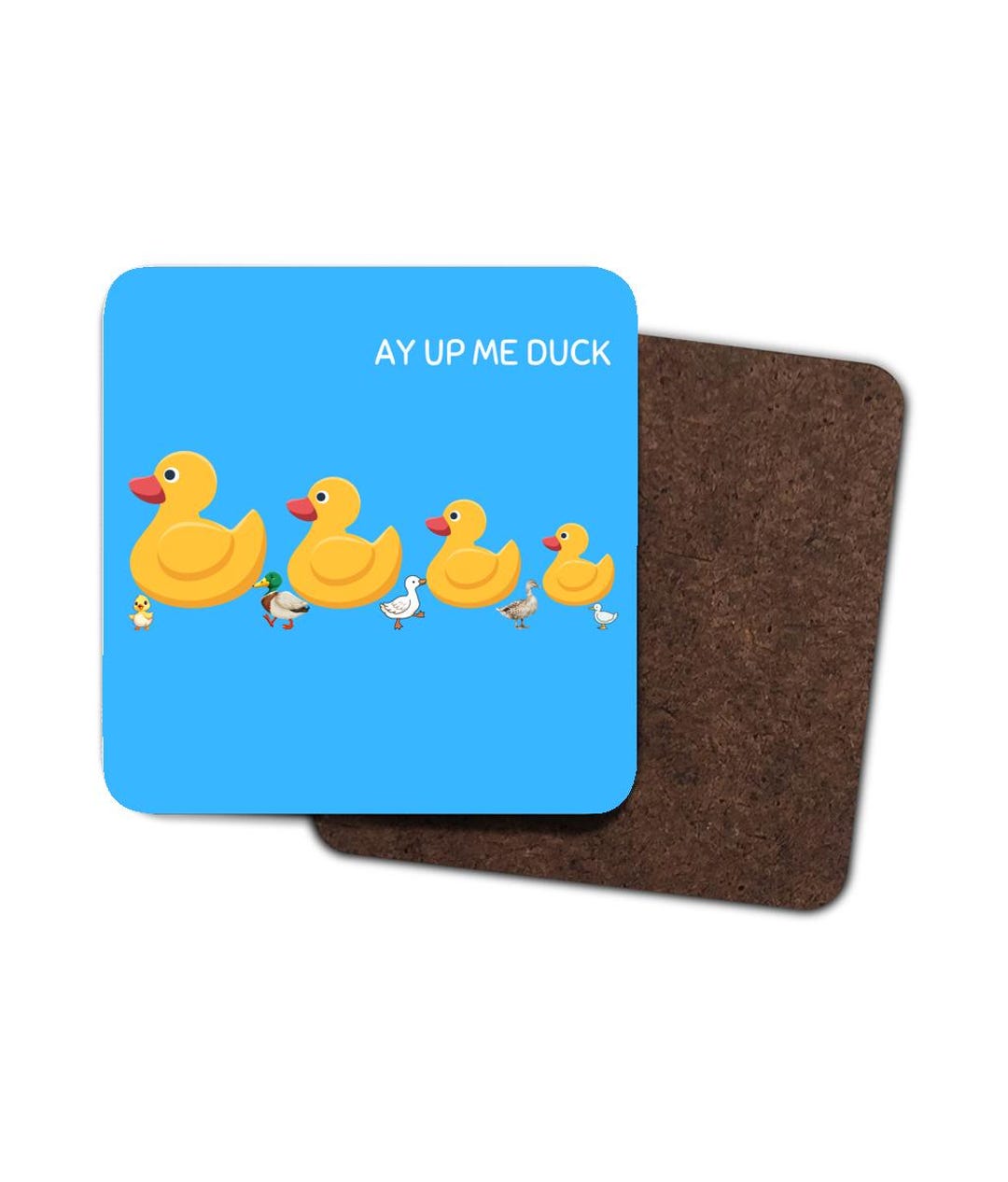 Ay up Me Duck Wooden Coaster, Rubber Ducks, Nottinghamshire Dialect ...