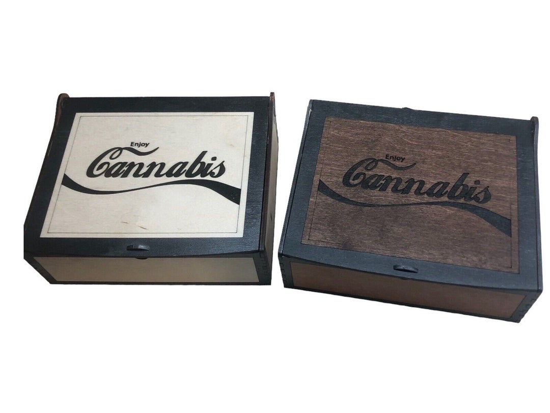 Enjoy Cannabxx Smokers Box With Rolling Tray. Available in 3 Wood ...