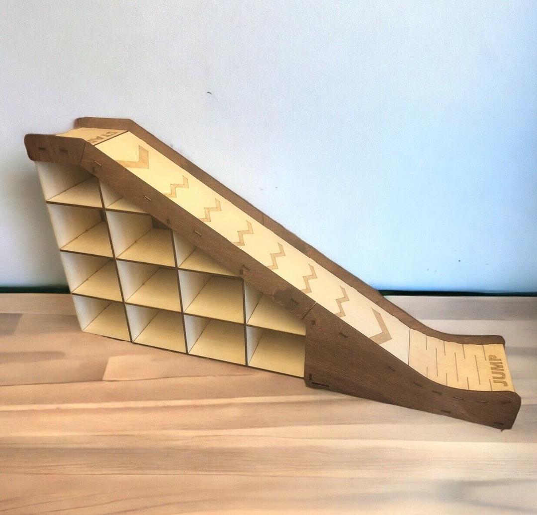 Giant Toy Car Jump Ramp With Car Storage. Toy Car Jump Ramp. Wooden Toy ...