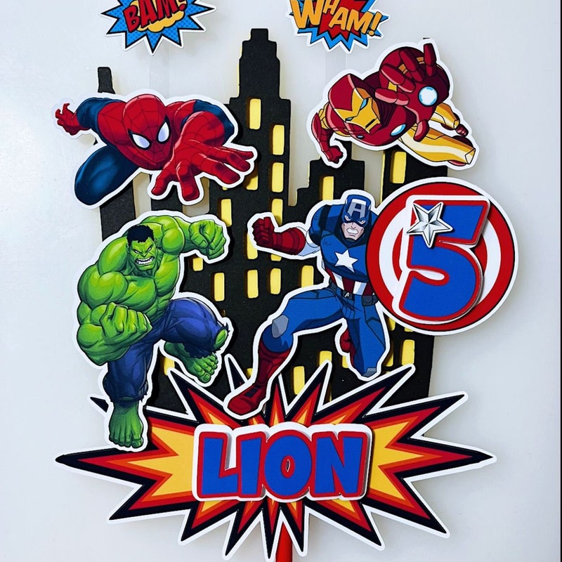 Superhero Birthday Toppers - Etsy UK