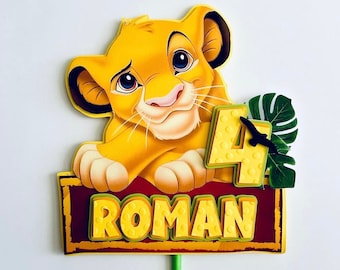 Lion King/simba Cake Topper/ Lion King Personalized Cake Topper - Etsy UK