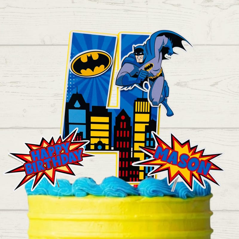 Batmans Cake Topper - Etsy