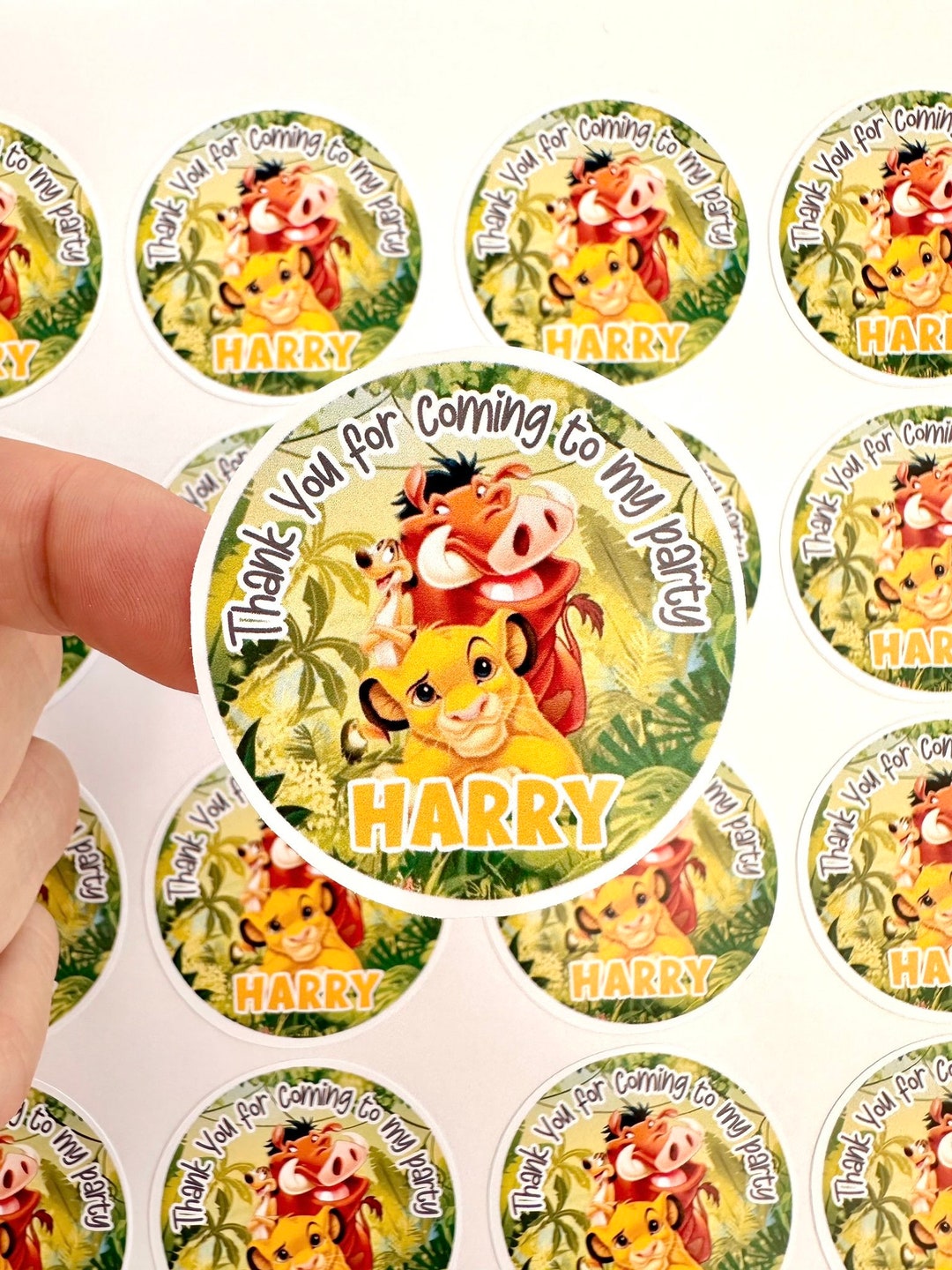 Personalised Lion King Stickers / 24 Units / Ready to Use. - Etsy