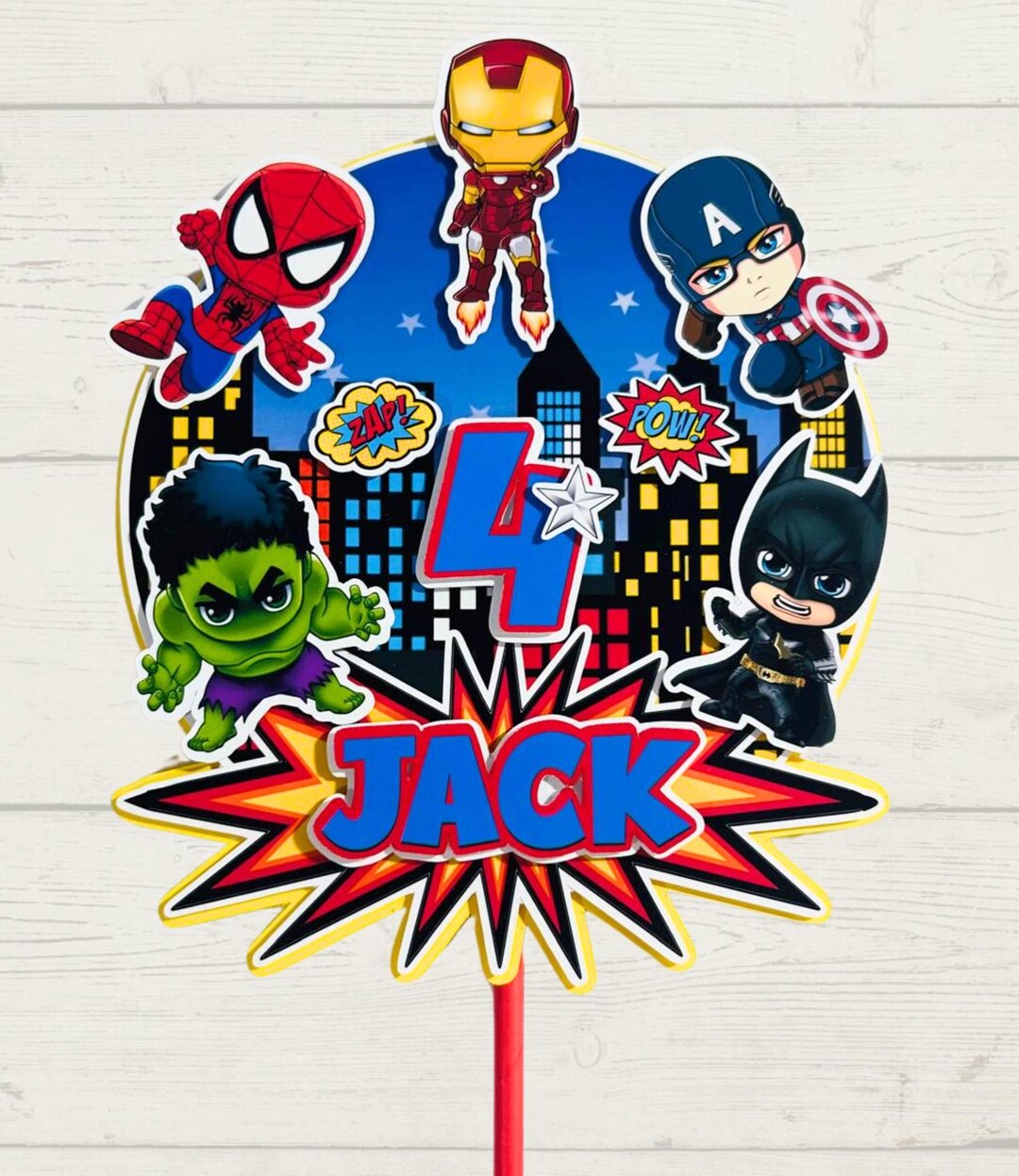 Superhero Cake Topper / Avengers. - Etsy