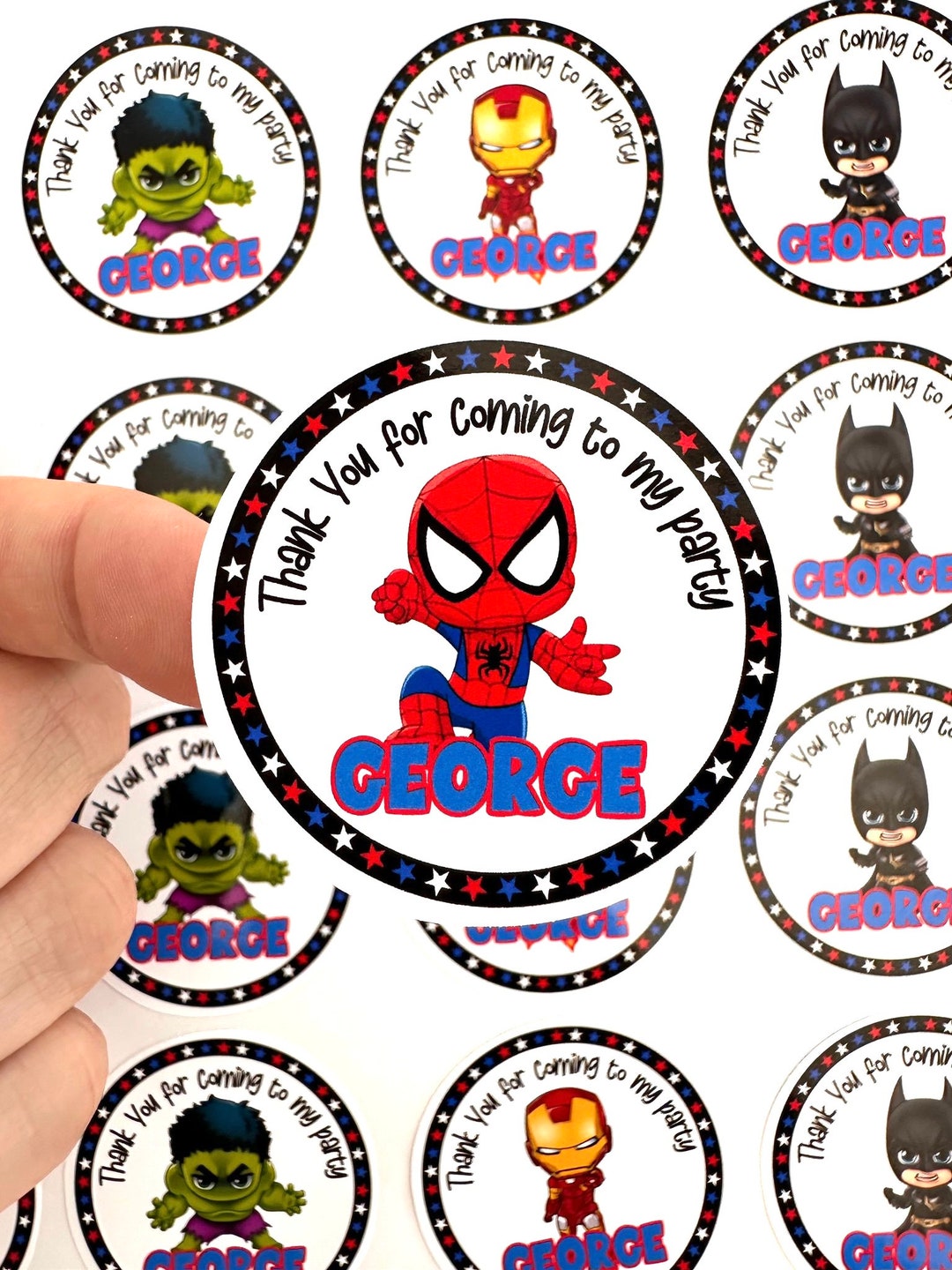 Personalised Superhero Stickers / 20 Units / Ready to Use. - Etsy