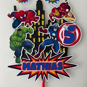 Superhero Cake Topper / Any Name / Any Age. - Etsy