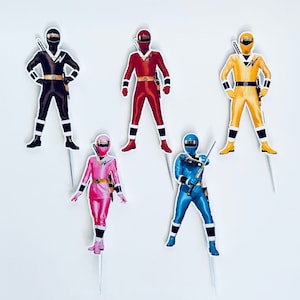 Power Rangers Cake Topper / 6 Pieces. - Etsy