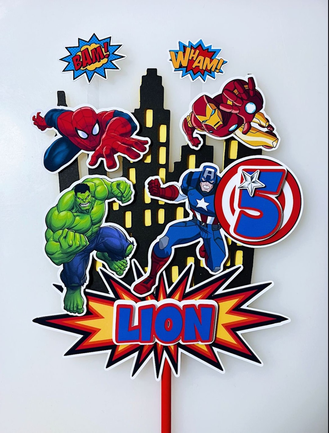 Superhero Cake Topper / Any Name / Any Age. - Etsy