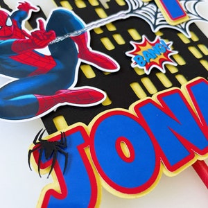 Spider Man Cake Topper /any Name, Any Age. - Etsy