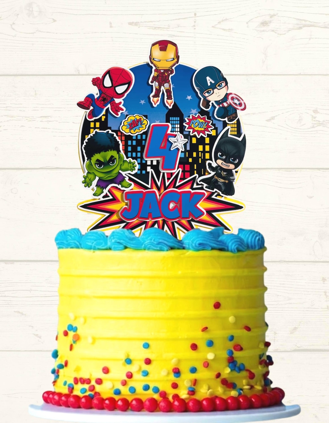 Superhero Cake Topper / Avengers. - Etsy