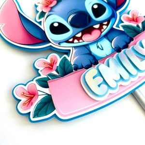 Stitch Cake Topper / Any Name. - Etsy