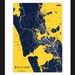 Surf Map of Auckland New Zealand Surf Spots Gift for Surfers Wall Decor ...